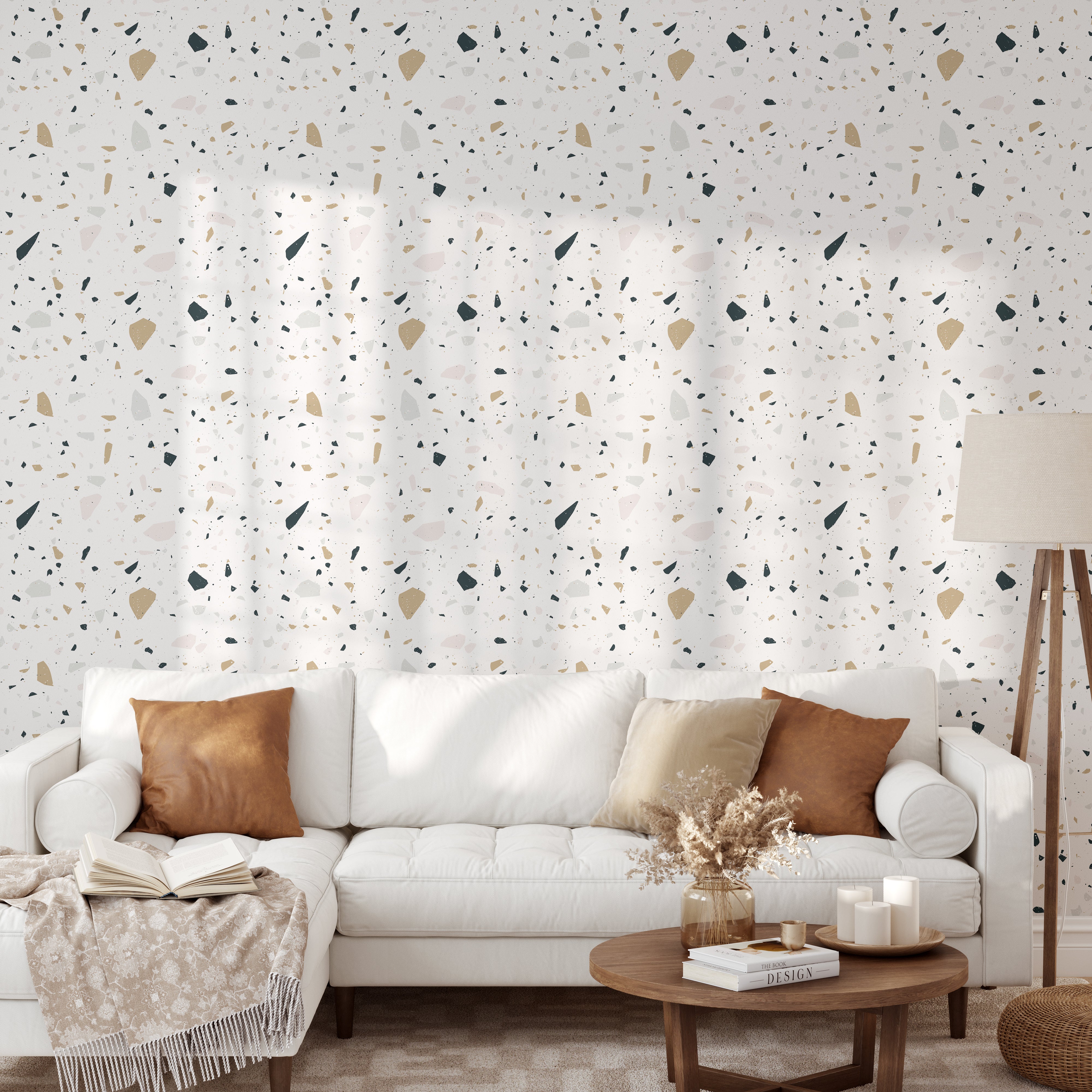 terrazzo effect wallpaper