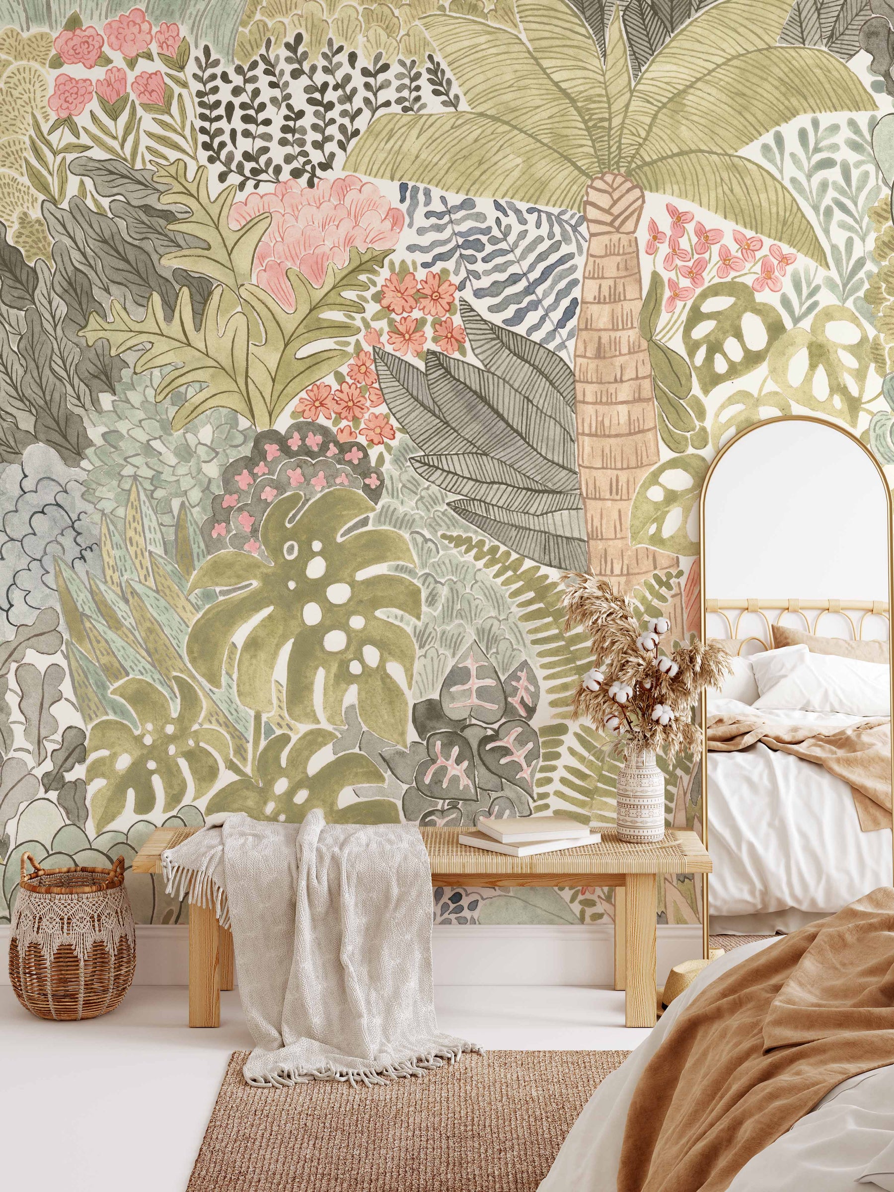 Magic Tropical Jungle Wallpaper Mural - Studio Exclusive – Koko Art Shop