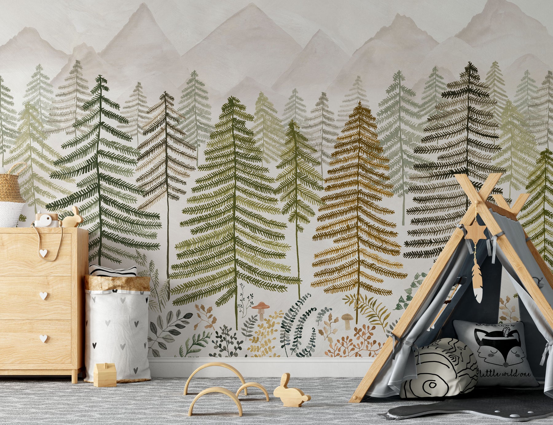 Scandinavian Forest Mural - Studio Exclusive – Koko Art Shop