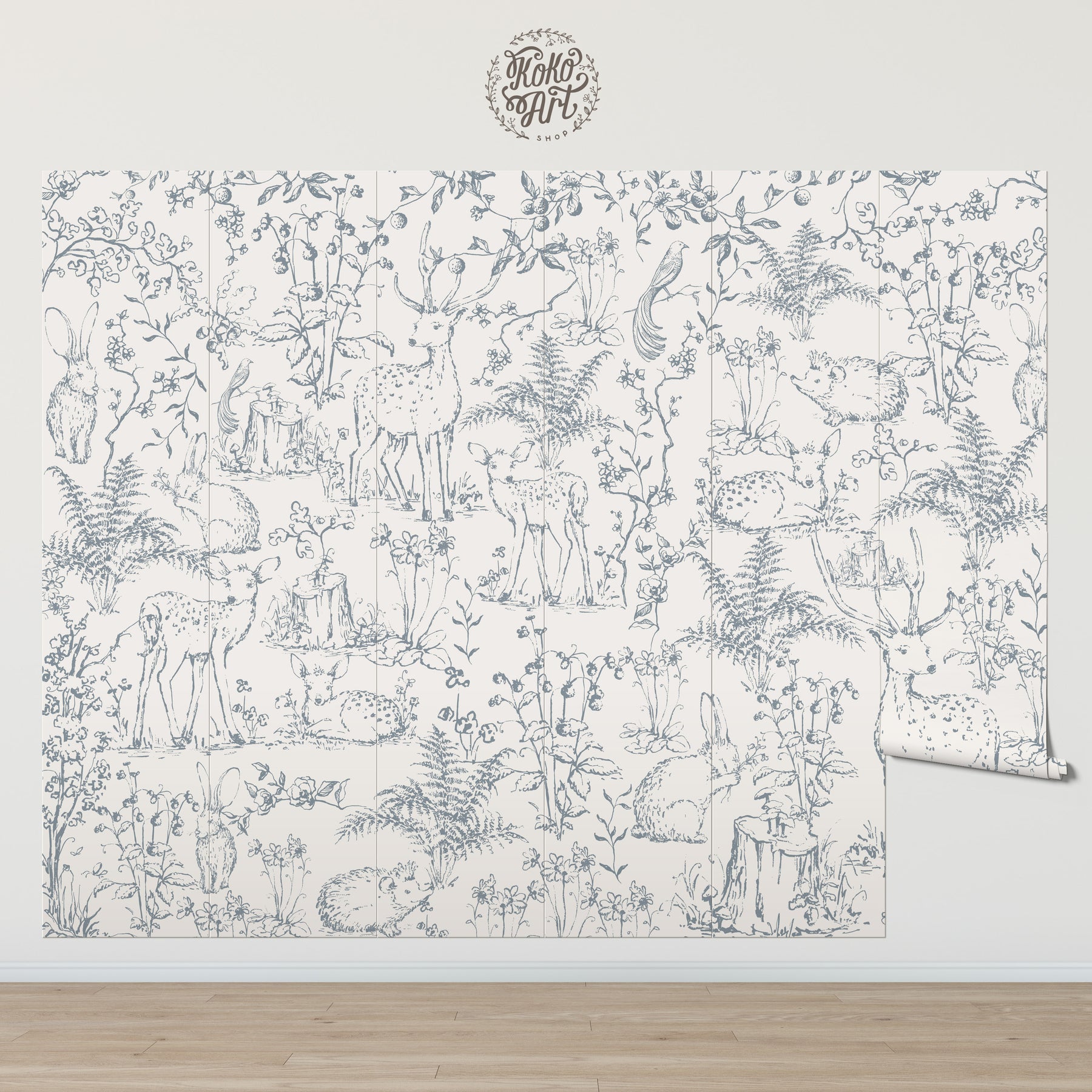 Woodland Storybook Mural – Koko Art Shop