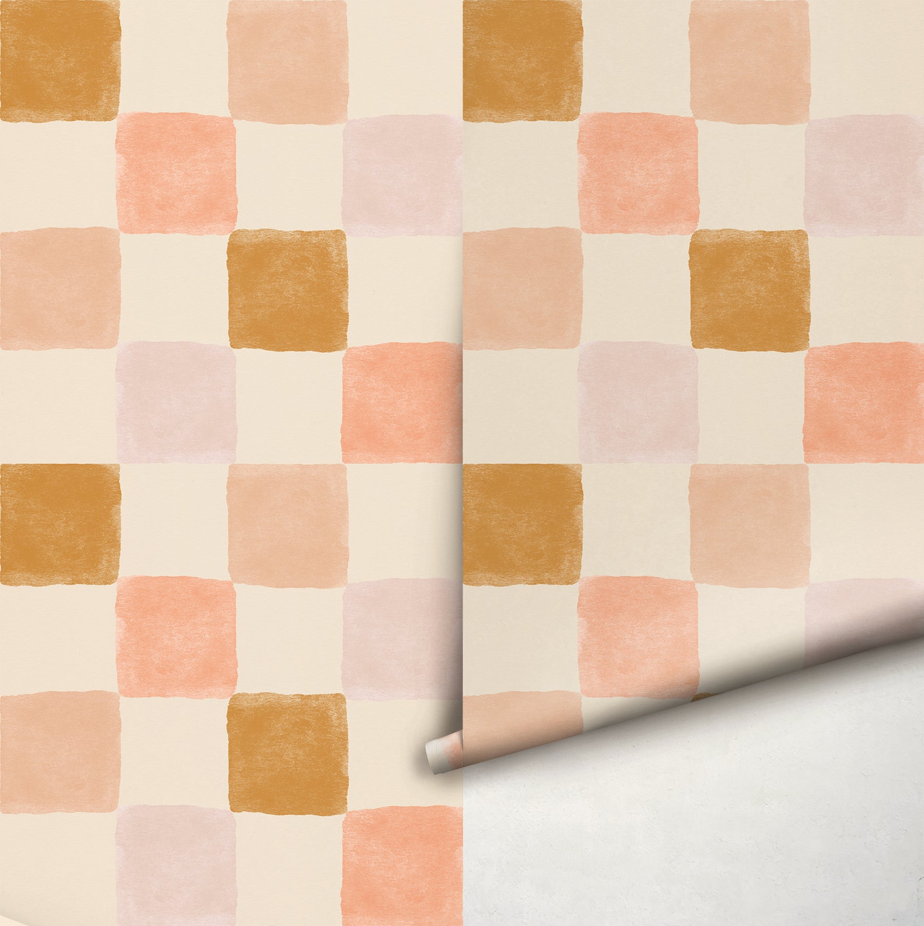 Boho Checkered Wallpaper – Koko Art Shop