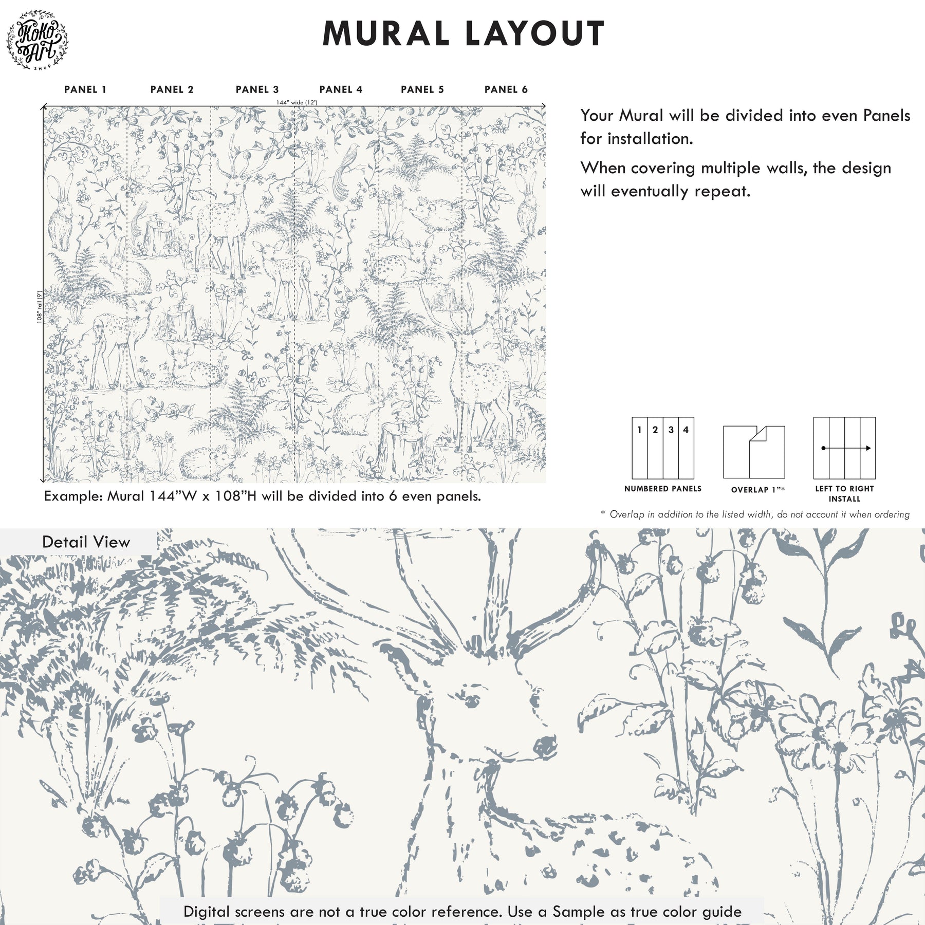Woodland Storybook Mural – Koko Art Shop