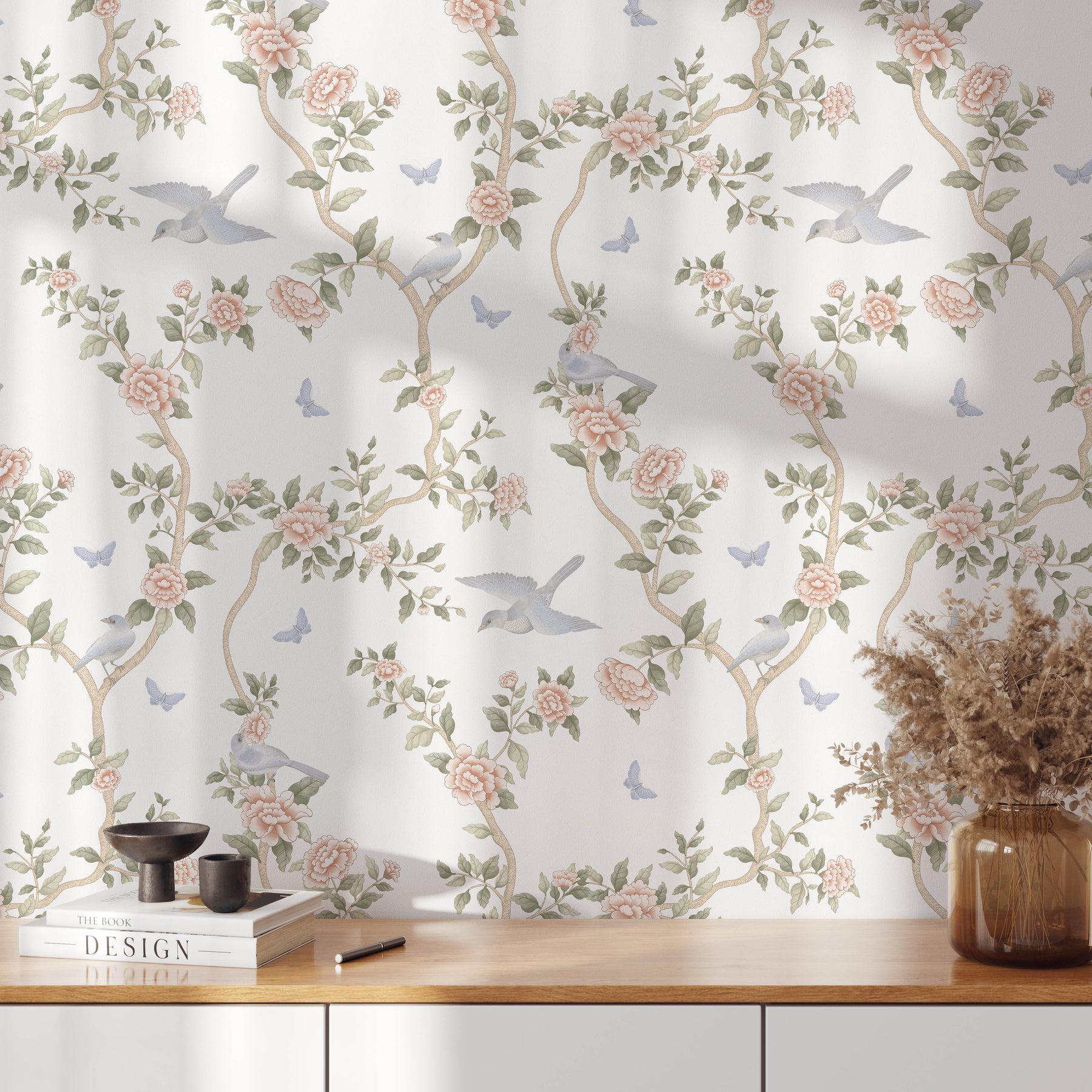 Le Tariche Chinoiserie Mural in Pastels and White – Koko Art Shop
