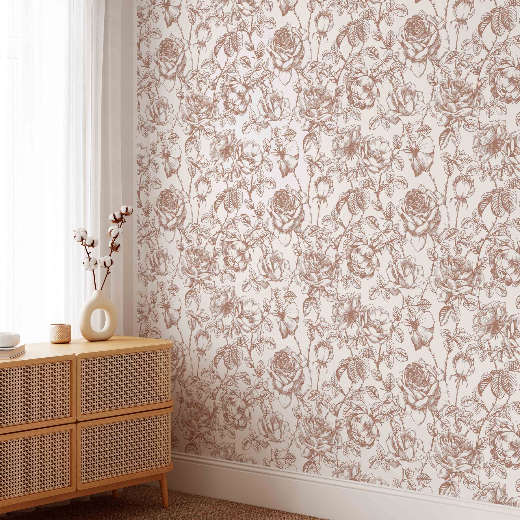 Boho Roses Wallpaper – Koko Art Shop