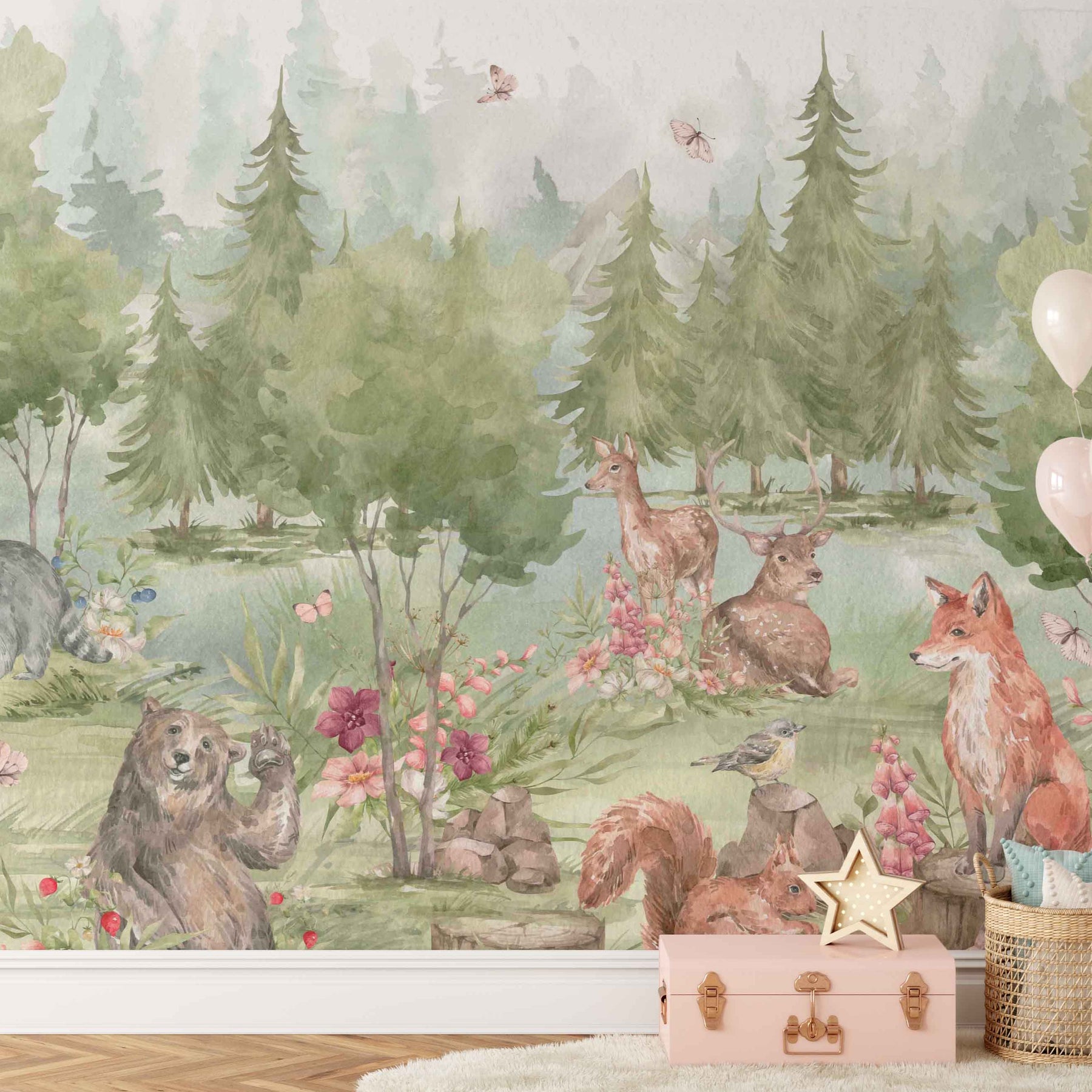 Woodland Storybook Mural – Koko Art Shop