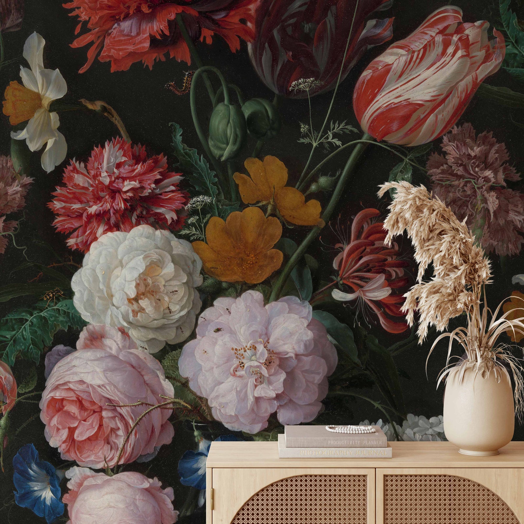 Vintage Floral Dutch Wallpaper Mural – Koko Art Shop