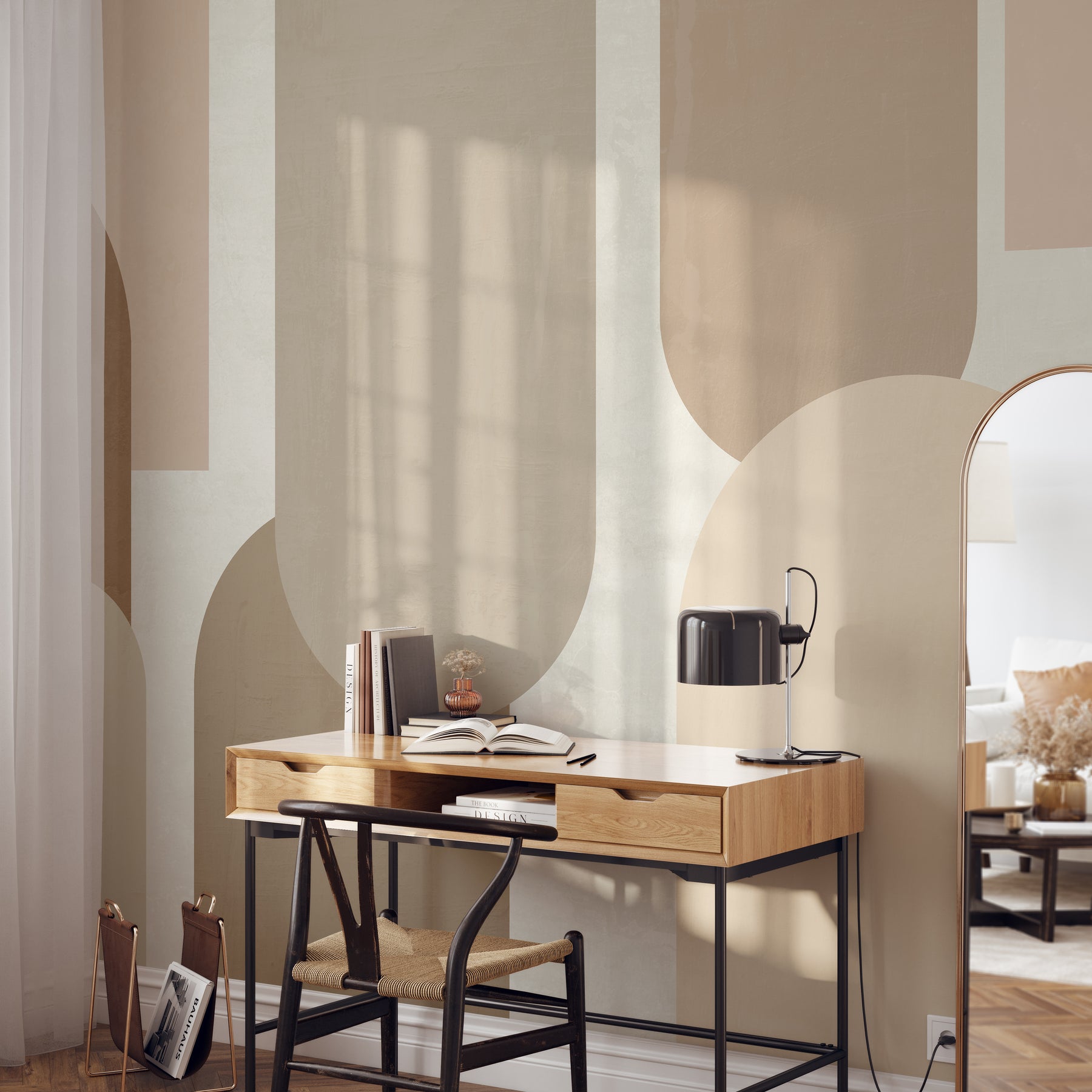 Minimal Neutral Arches Mural – Koko Art Shop
