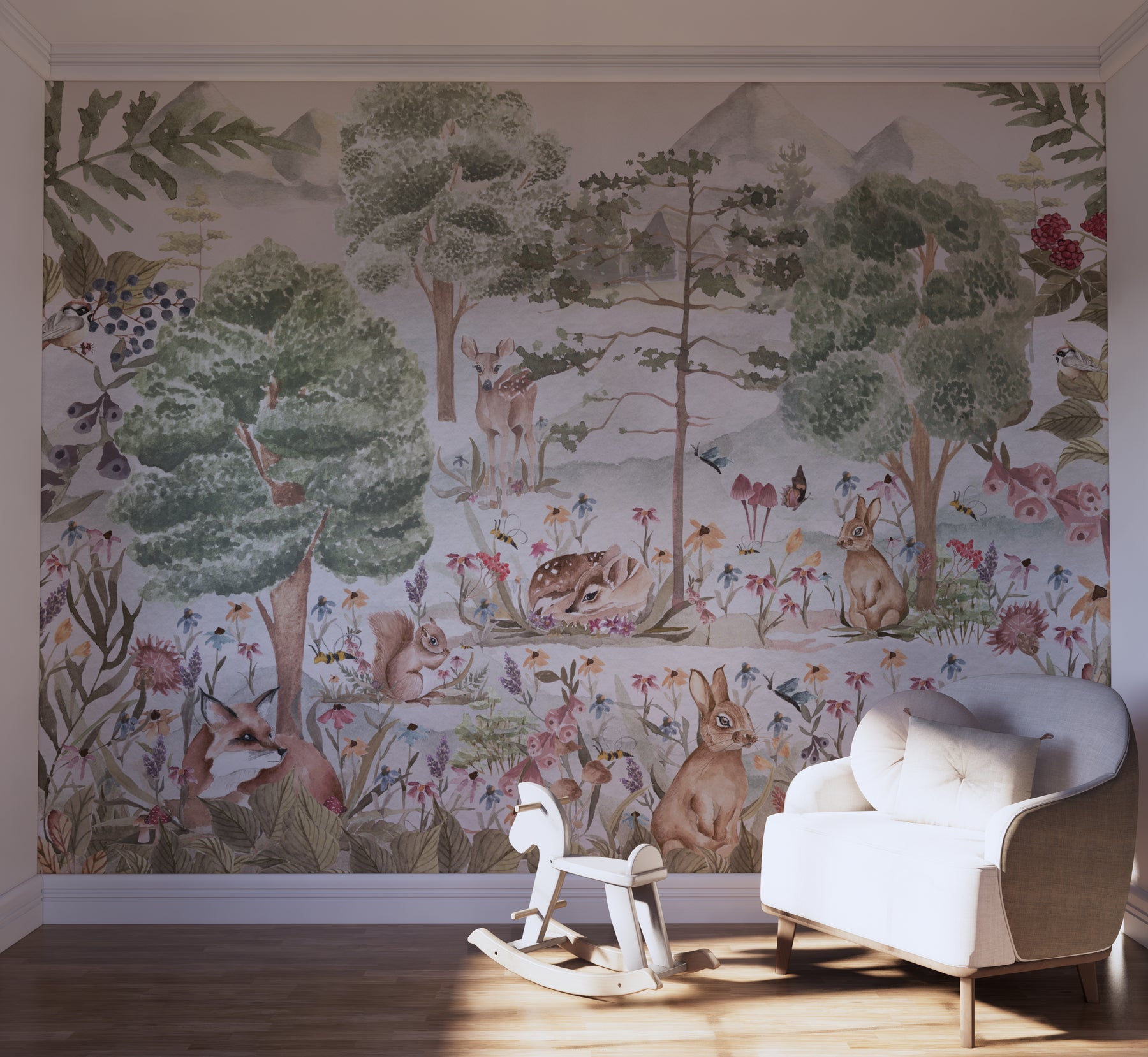 Sweet Dreamy Woodland Mural – Koko Art Shop