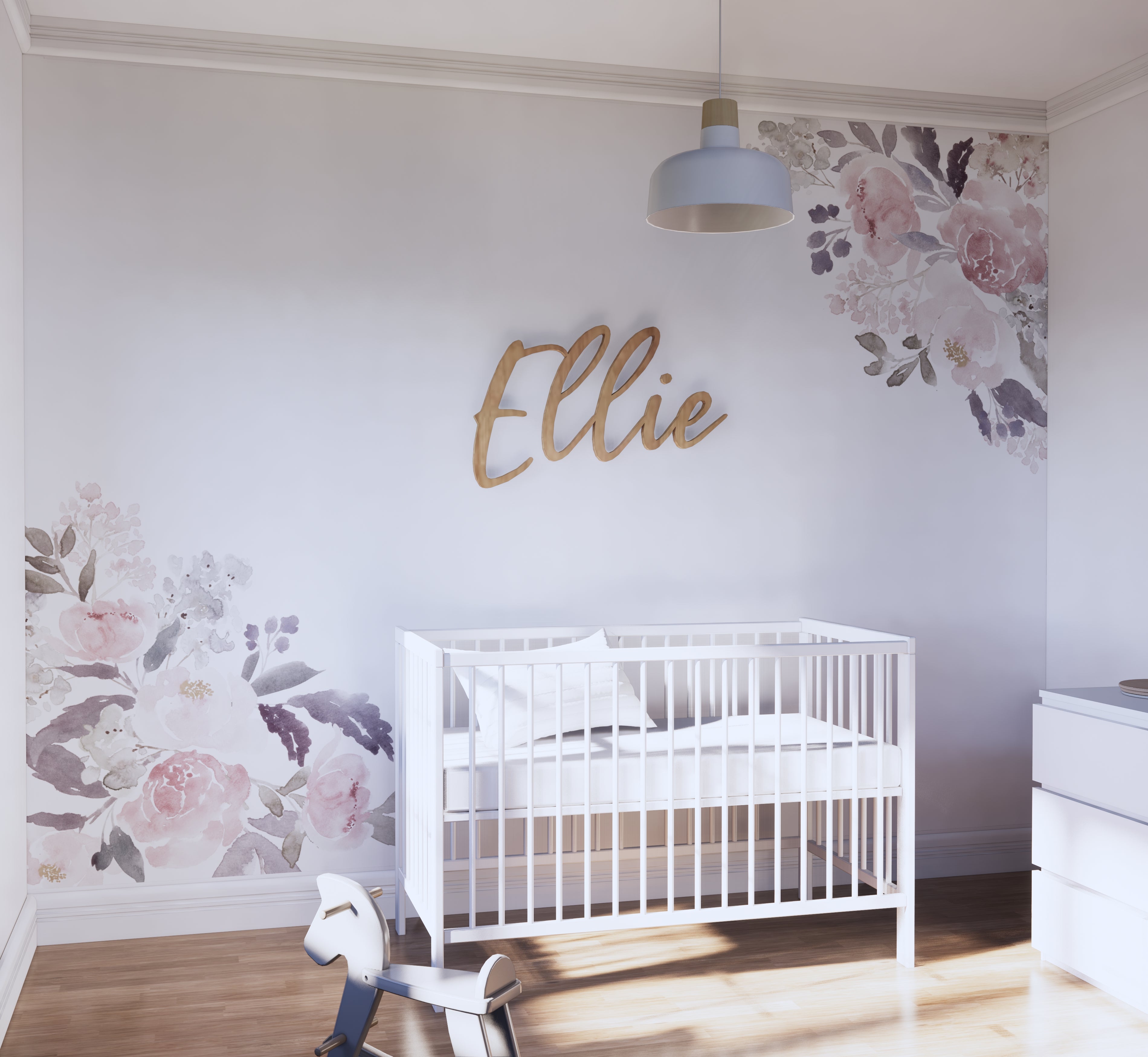 Nursery Floral Corner Decals – Koko Art Shop