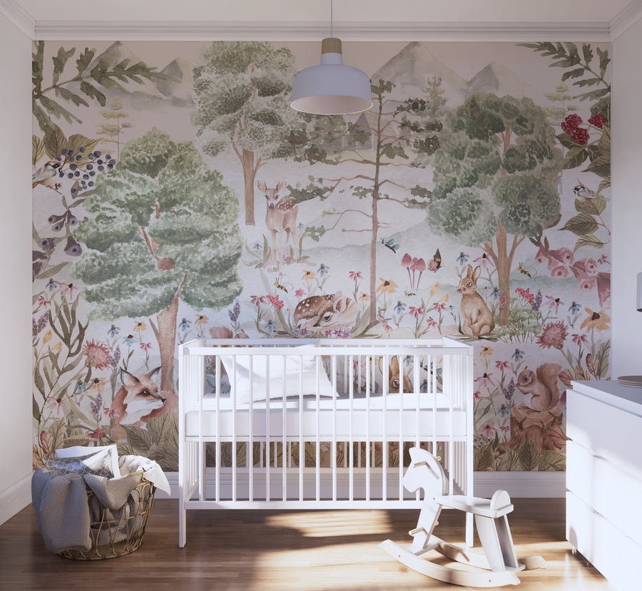 Sweet Dreamy Woodland Mural – Koko Art Shop
